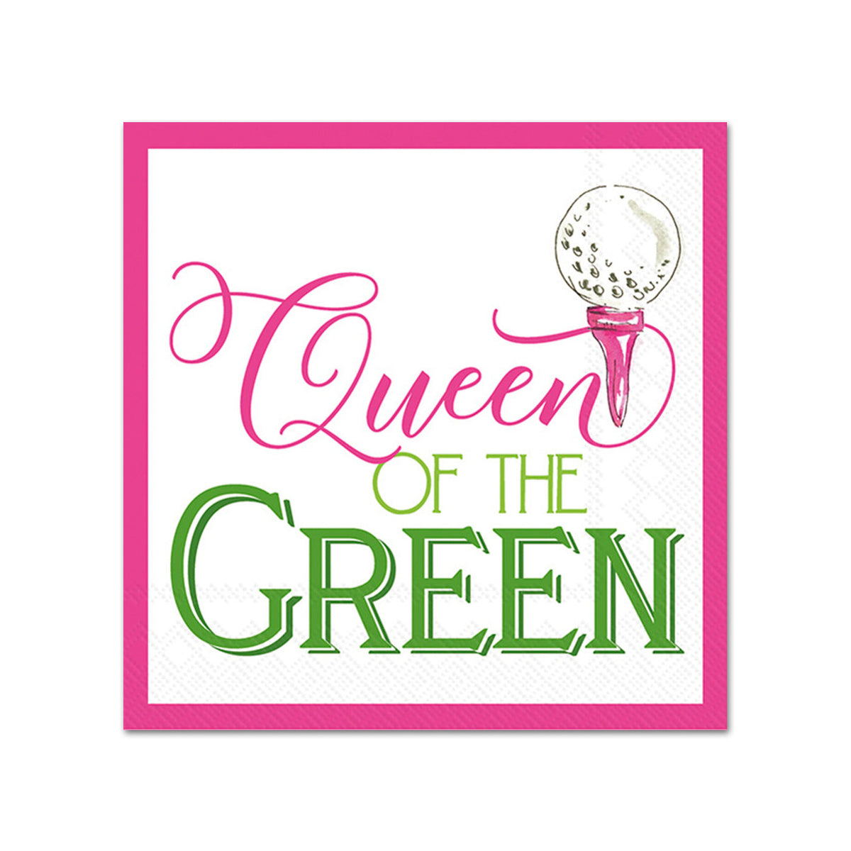 Queen of the Green Golf Paper Beverage Napkins - Napkins2go
